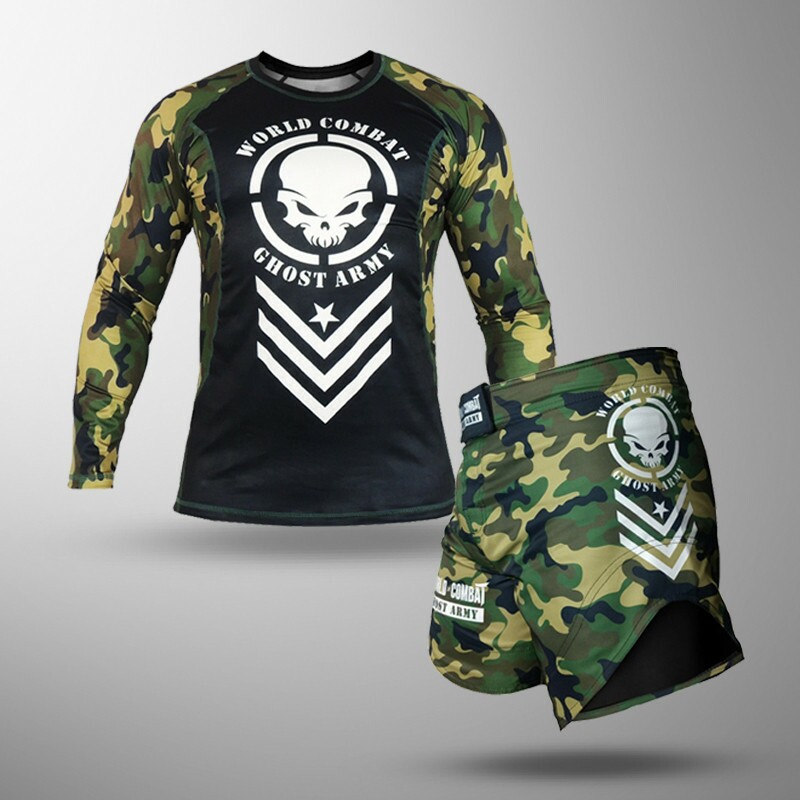 Kit: Rash Guard Ghost Army + Short Ghost Army